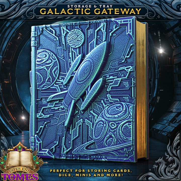 3D Printable Galactic Gateway Tome - Perfect for storing cards, dice ...