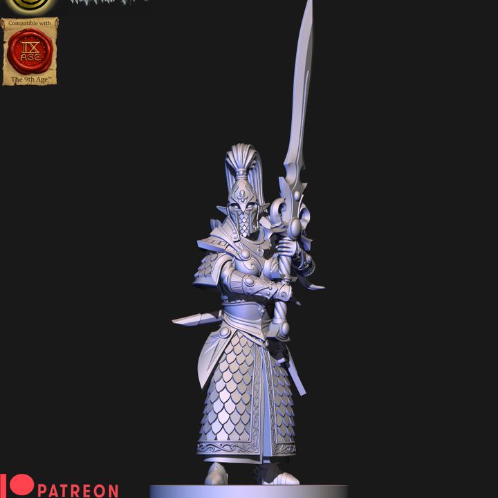 3D Printable High elves Swordmasters (elf) by HoloMiniatures