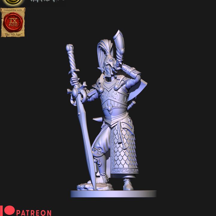 3D Printable High elves Swordmasters (elf) by HoloMiniatures
