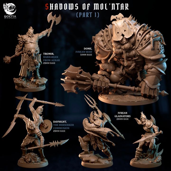 3D Printable Shadows of Mol'ntar - Complete set by Goetia Miniatures