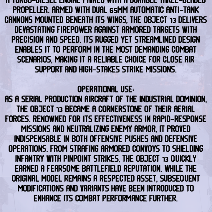 3D Printable Object 73 is a lightweight attack aircraft by Di