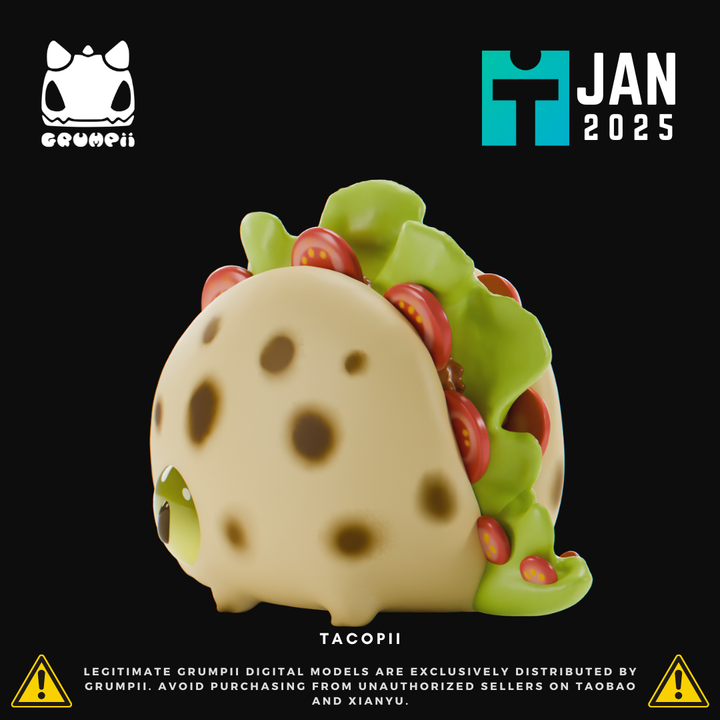 3D Printable Chubbii Grumpii - 2025 January Release by Grumpii