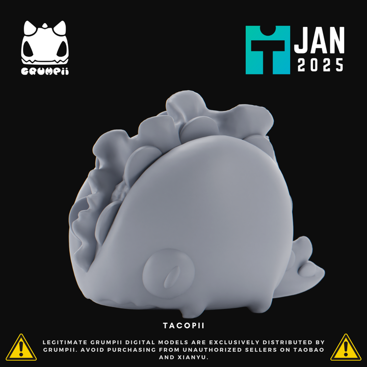3D Printable Chubbii Grumpii - 2025 January Release by Grumpii