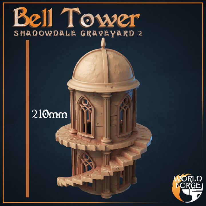3D Printable Bell Tower by World Forge Miniatures