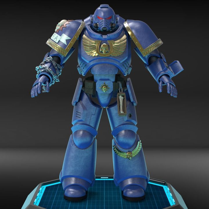 3D Printable Space Marine Armor Set - Free Sample by Aguilar Workshop
