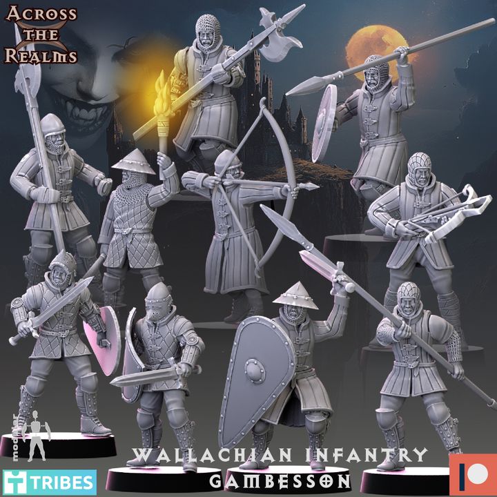 3D Printable Wallachian Infantry by Across the Realms