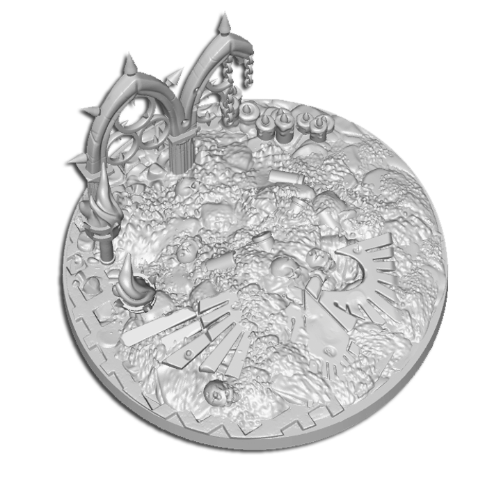 3D Printable CHAOS Bases and Toppers for your Miniatures by Warg'Name