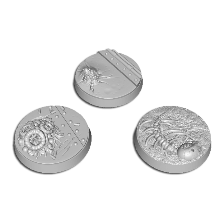 3D Printable TYRANIDS Bases and Toppers for your Miniatures by Warg'Name