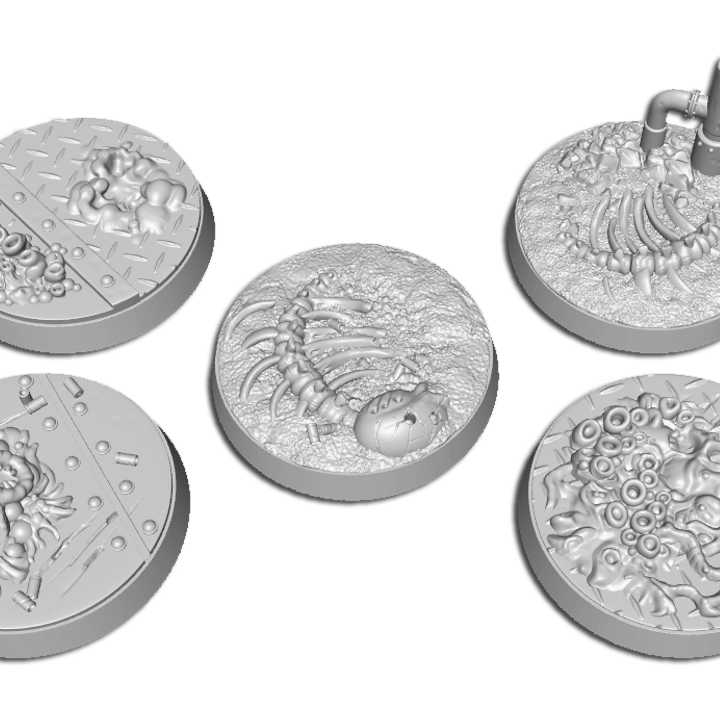 3D Printable TYRANIDS Bases and Toppers for your Miniatures by Warg'Name