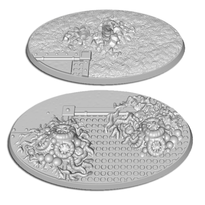 3D Printable TYRANIDS Bases and Toppers for your Miniatures by Warg'Name