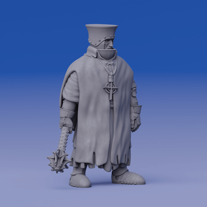 3D Printable Battle Cleric by vector.miniatures