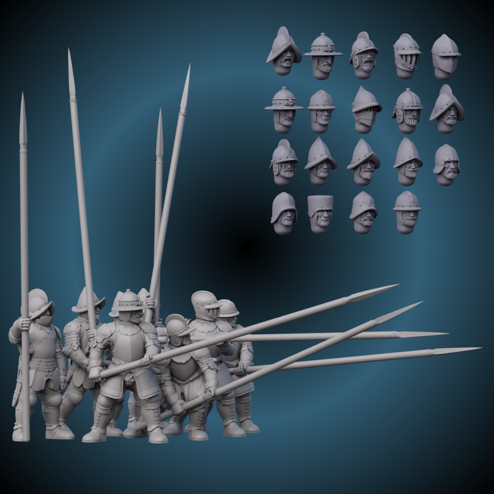 3D Printable Pikeman by vector.miniatures