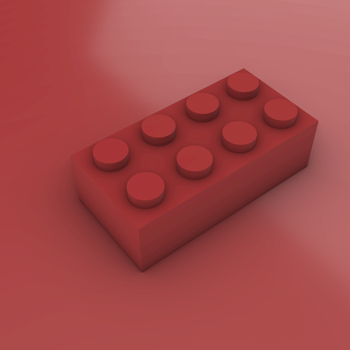 3D Printable LEGO Brick 2X4 by VLAD-MARIUS
