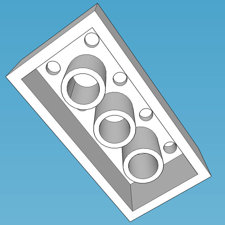 3D Printable LEGO Brick - 2X4 by VLAD-MARIUS