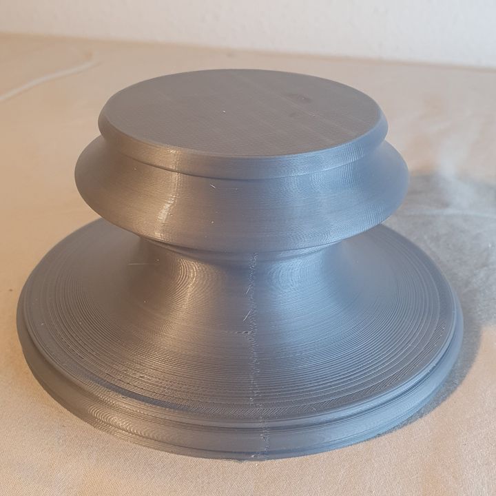 3D Printable cylindrical bust base pedestal female style without ...