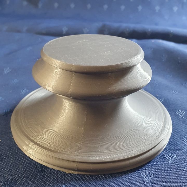 3D Printable cylindrical bust base pedestal female style without ...