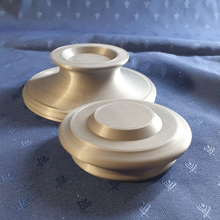 3D Printable cylindrical bust base pedestal female style without ...