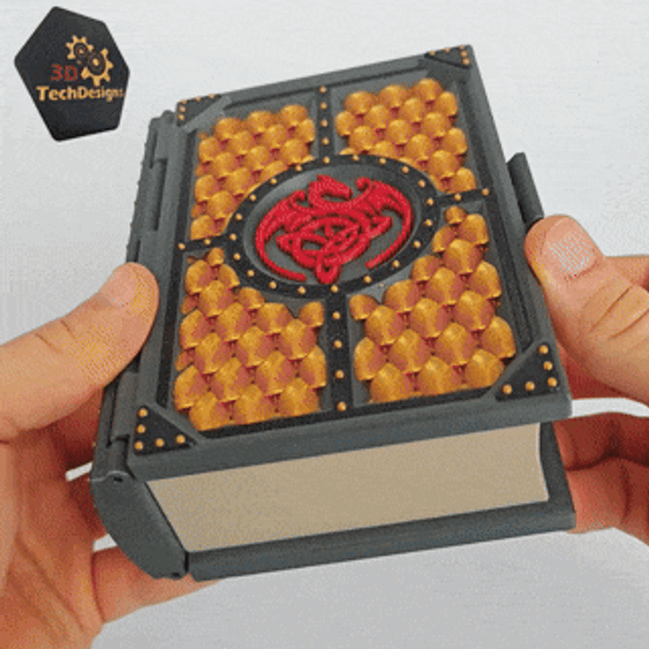 3D Printable DnD Dice Book by 3DTechDesigns