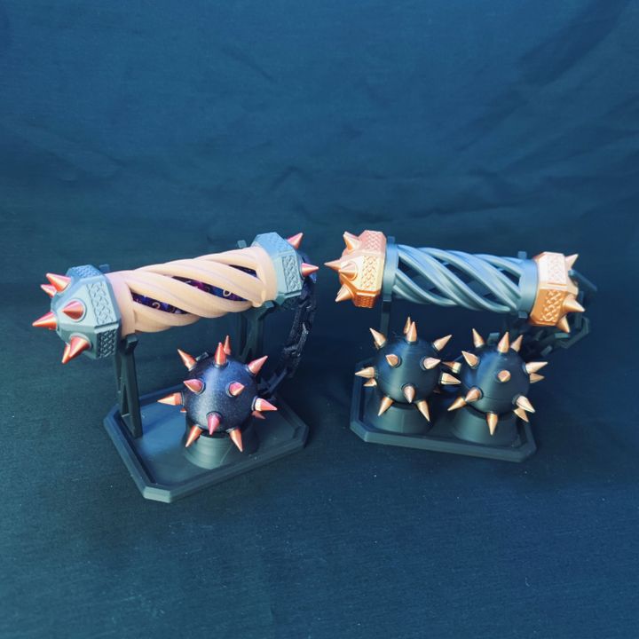 3D Printable Medieval Dice Storage Set by 3DTechDesigns