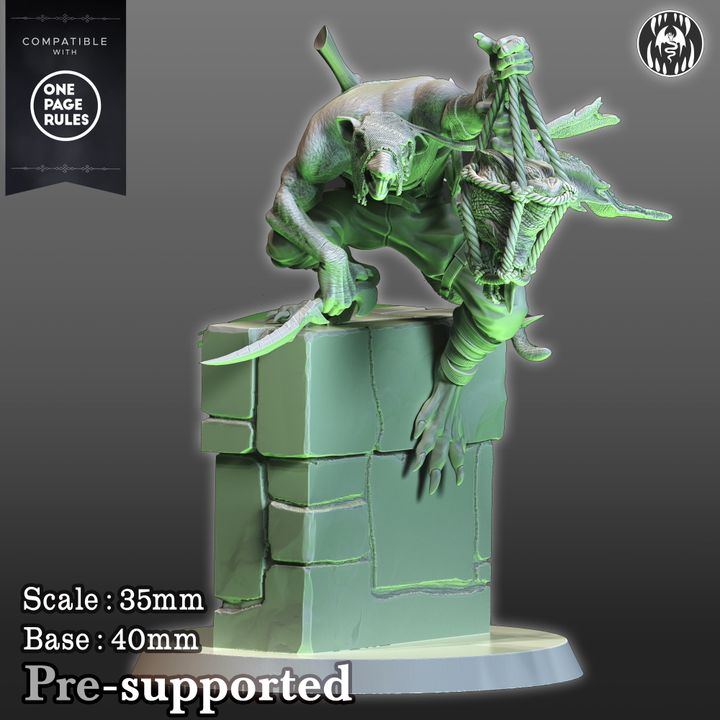 3D Printable Ratmen Shadowstalker by Imp3dsion