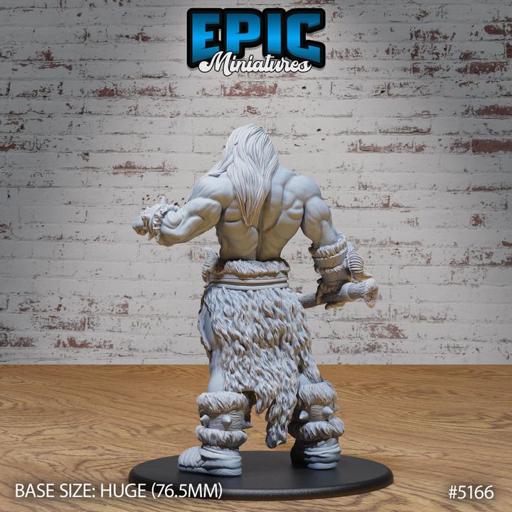 3D Printable Frost Giant / Bulky Male Warrior / Arctic Mountain Guard ...