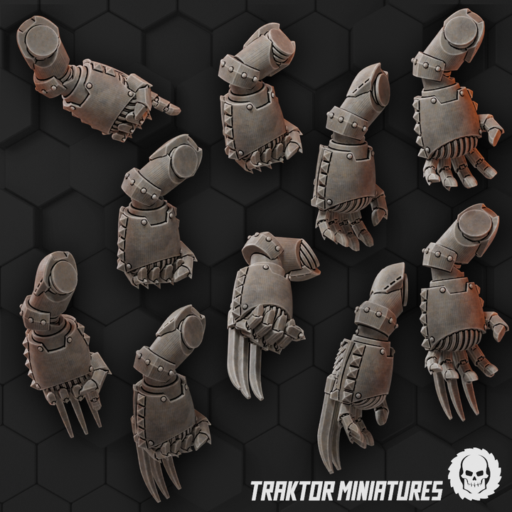 3D Printable Mk Hex Serpent Destroyer Gauntlets by Traktor Miniatures