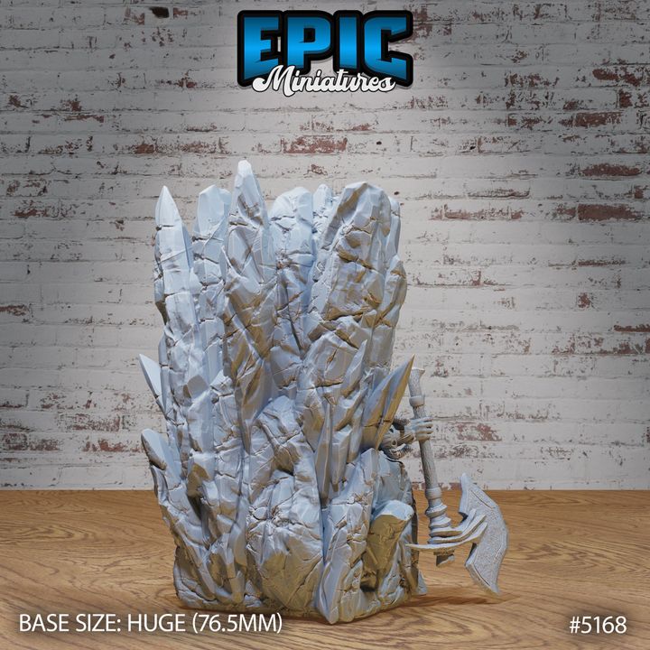 3D Printable Frost Giant Throne / Bulky Male Warrior / Arctic Mountain ...