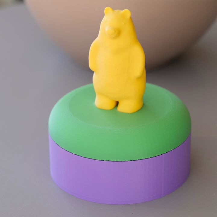 3D Printable Bear jewelry box by Philippe Barreaud