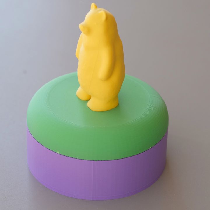 3D Printable Bear jewelry box by Philippe Barreaud