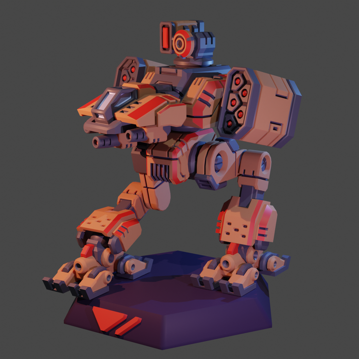 3D Printable 6mm Mech: Fixed Pose Lancer by Mako Prints