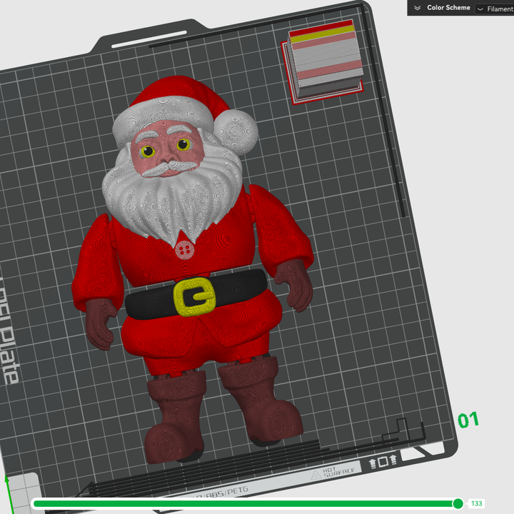 3D Printable FLEXI SANTA by MELS 3D LABS