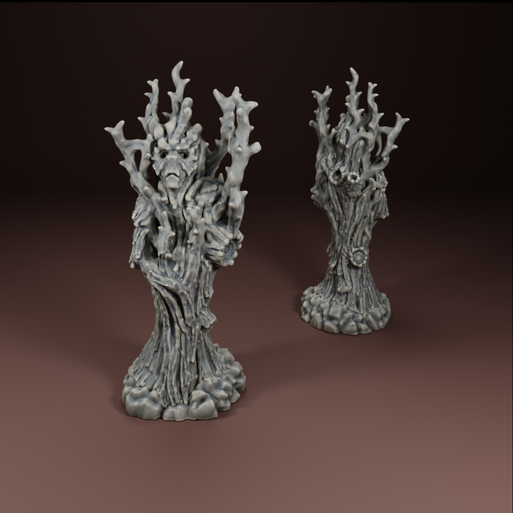 3D Printable Set of 3 Treants by StoneAxe Miniatures