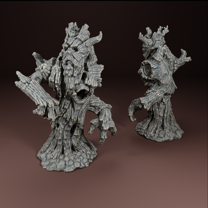 3D Printable Set of 3 Treants by StoneAxe Miniatures