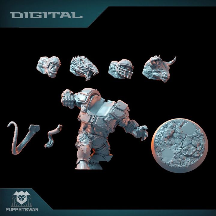 3D Printable 4 in 1 Fantasy Monster Player by Puppetswar Miniatures