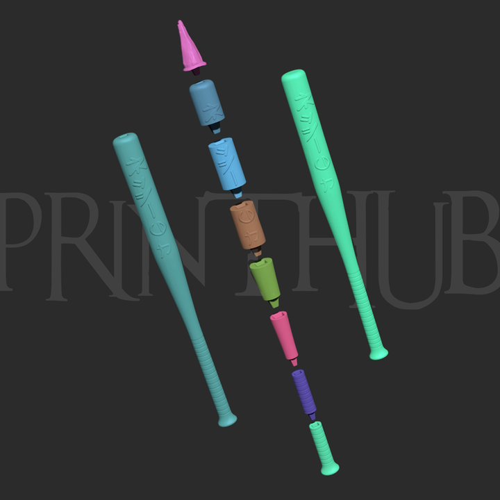 3d Printable Dandadan Seiko Ayase Bat For Cosplay V2 By Printhub