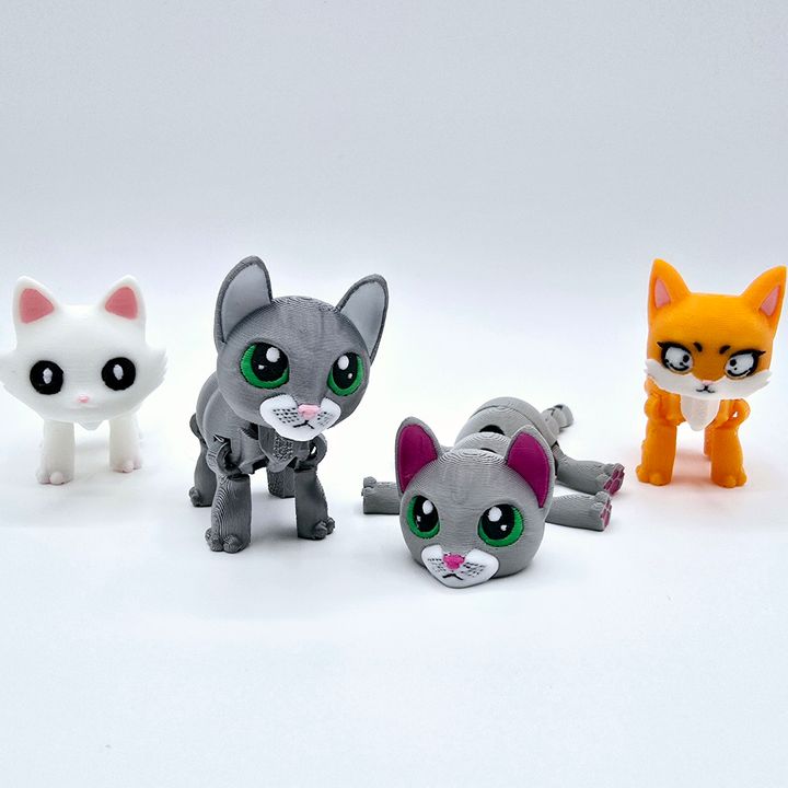 3D Printable Pocket Pets - Pocket Kitten Collection by Fillifuu