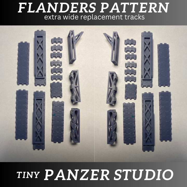 3D Printable Flanders Pattern Wide Tracks by Tiny Panzer Studio