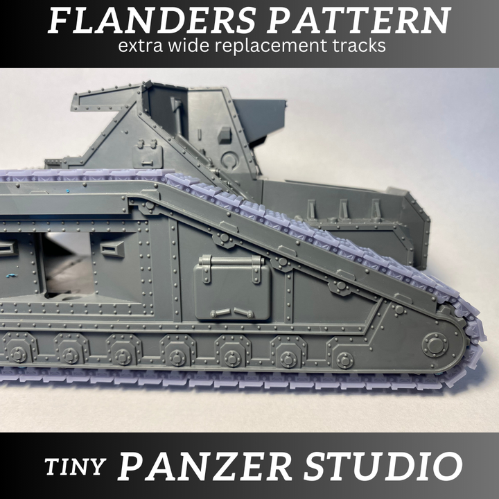 3D Printable Flanders Pattern Wide Tracks by Tiny Panzer Studio