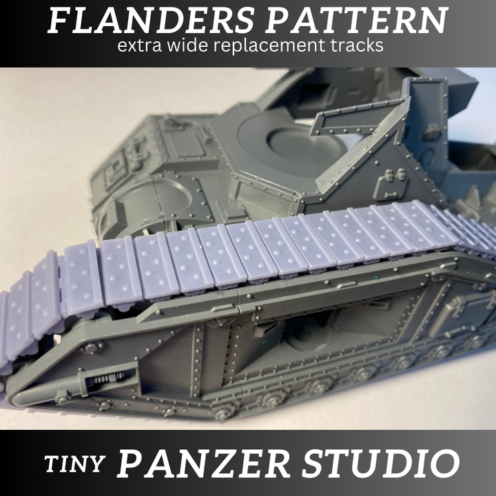 3D Printable Flanders Pattern Wide Tracks by Tiny Panzer Studio