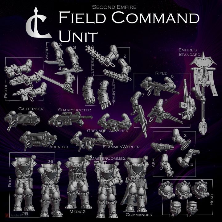 3D Printable Field Command Unit - Presupported by Lucas with a C