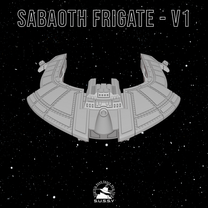 3D Printable Sabaoth Frigate by Slightly Used SpaceShips Yard - (SUSSY)