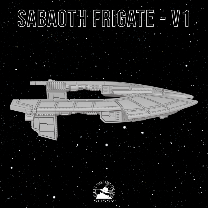 3D Printable Sabaoth Frigate by Slightly Used SpaceShips Yard - (SUSSY)