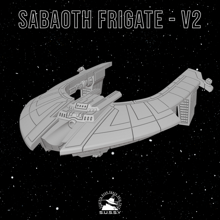 3D Printable Sabaoth Frigate by Slightly Used SpaceShips Yard - (SUSSY)