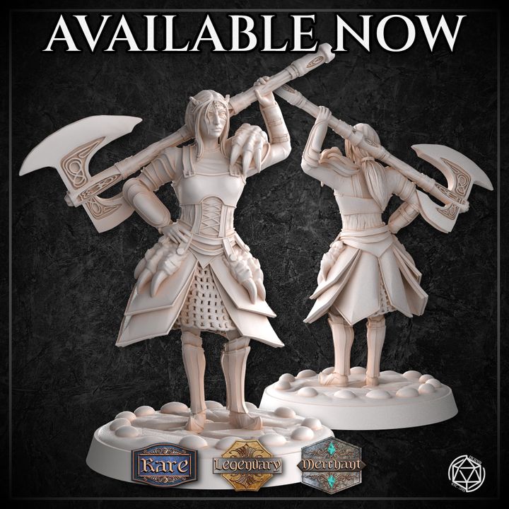 3D Printable Dragon Princess Warrior by M3DM