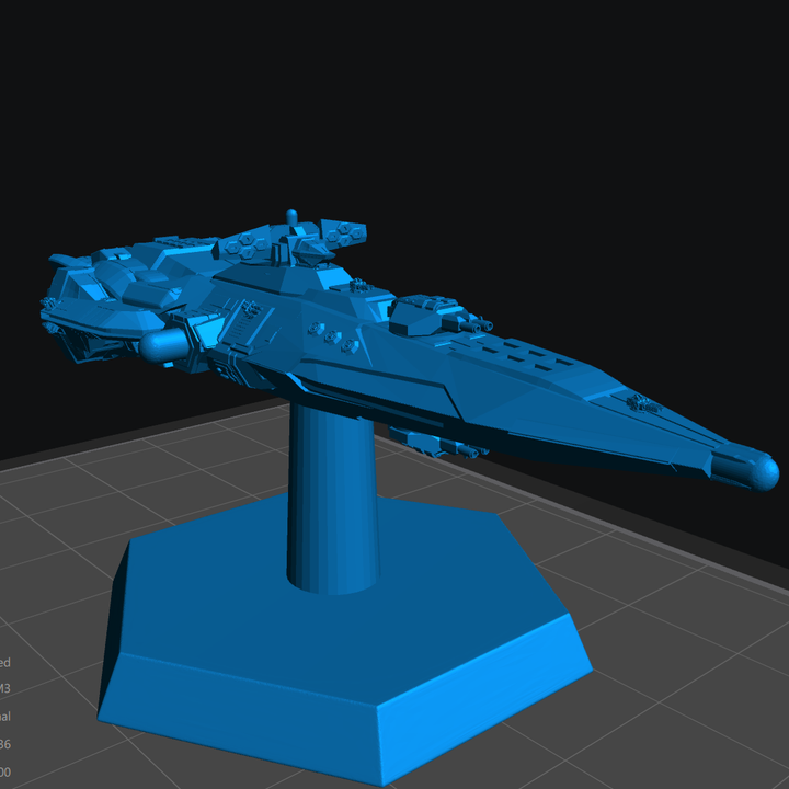 3D Printable Falling frontier style cruiser by Carl Woodhall