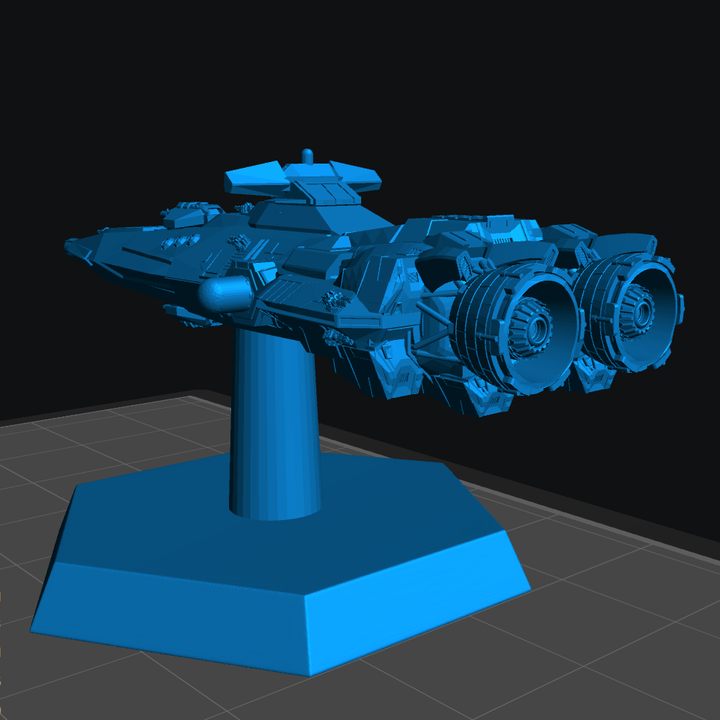 3D Printable Falling frontier style cruiser by Carl Woodhall