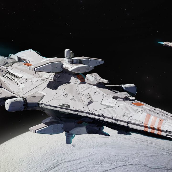 3D Printable Falling frontier style cruiser by Carl Woodhall