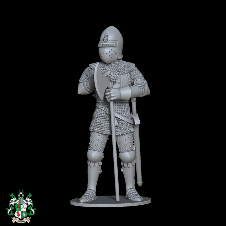 3D Printable 1390 Knight with Axe by Styriwar