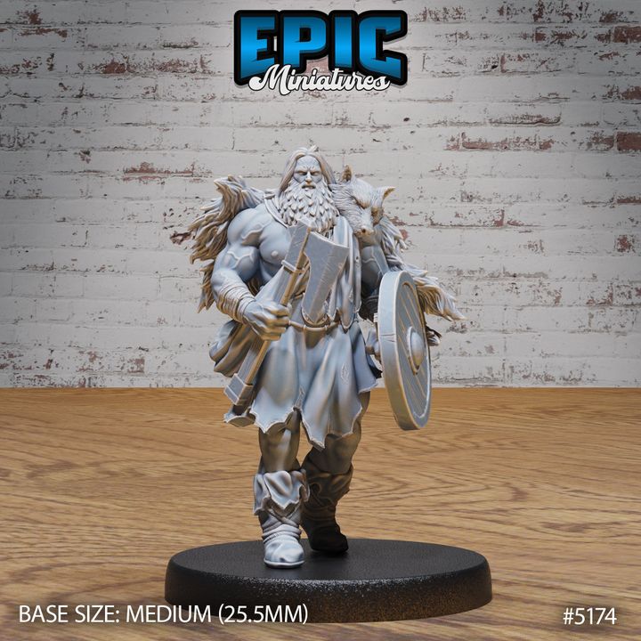 3D Printable Berserker Viking / Norse Warrior / Male Northern Fighter ...