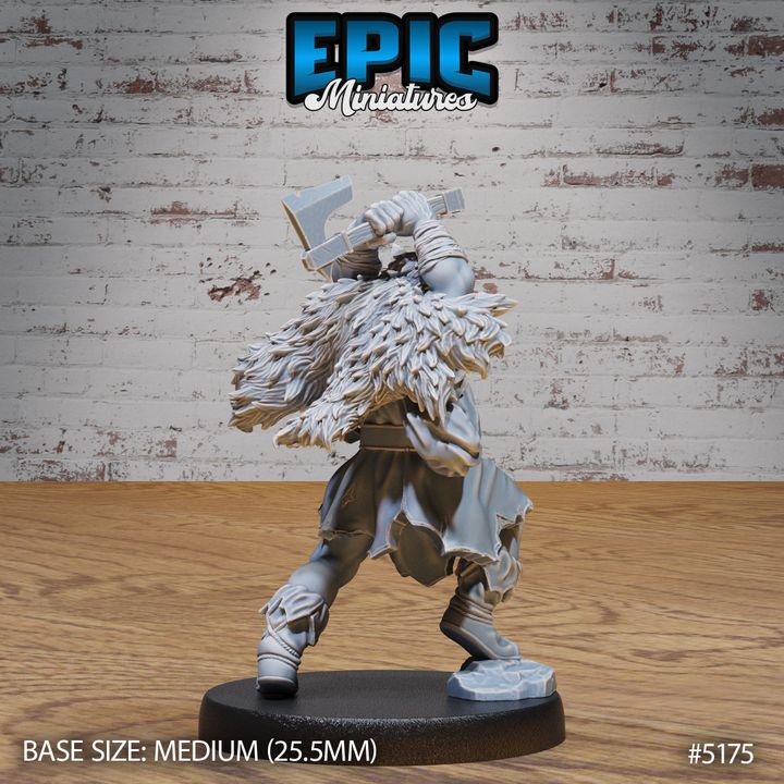 3D Printable Berserker Viking Attack / Norse Warrior / Male Northern ...